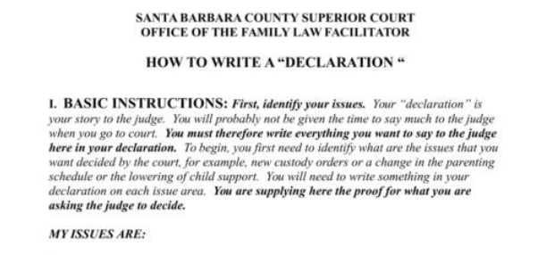 Declaratory Judgement/ Order/Statement – Freedom Dove